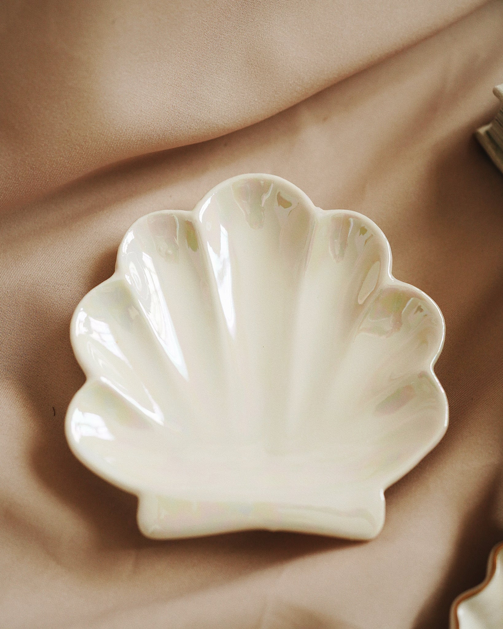 Holographic Sea Shell Plate | Olive & Iris