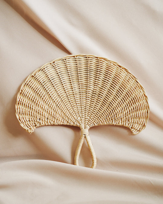 Rattan Hand Fan | Olive & Iris