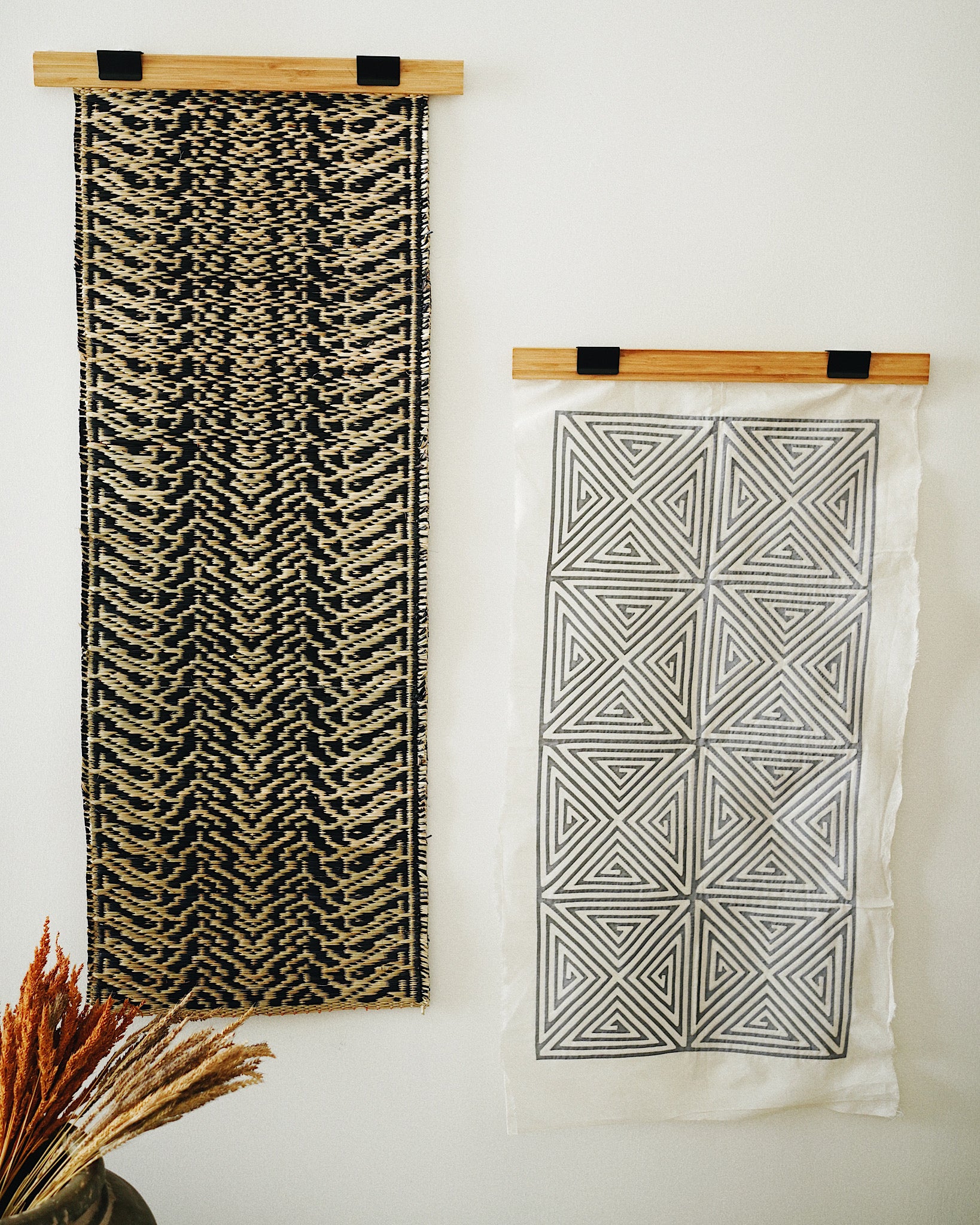 Raya Vintage Hmong Hand Embroidered Tapestry | Olive & Iris