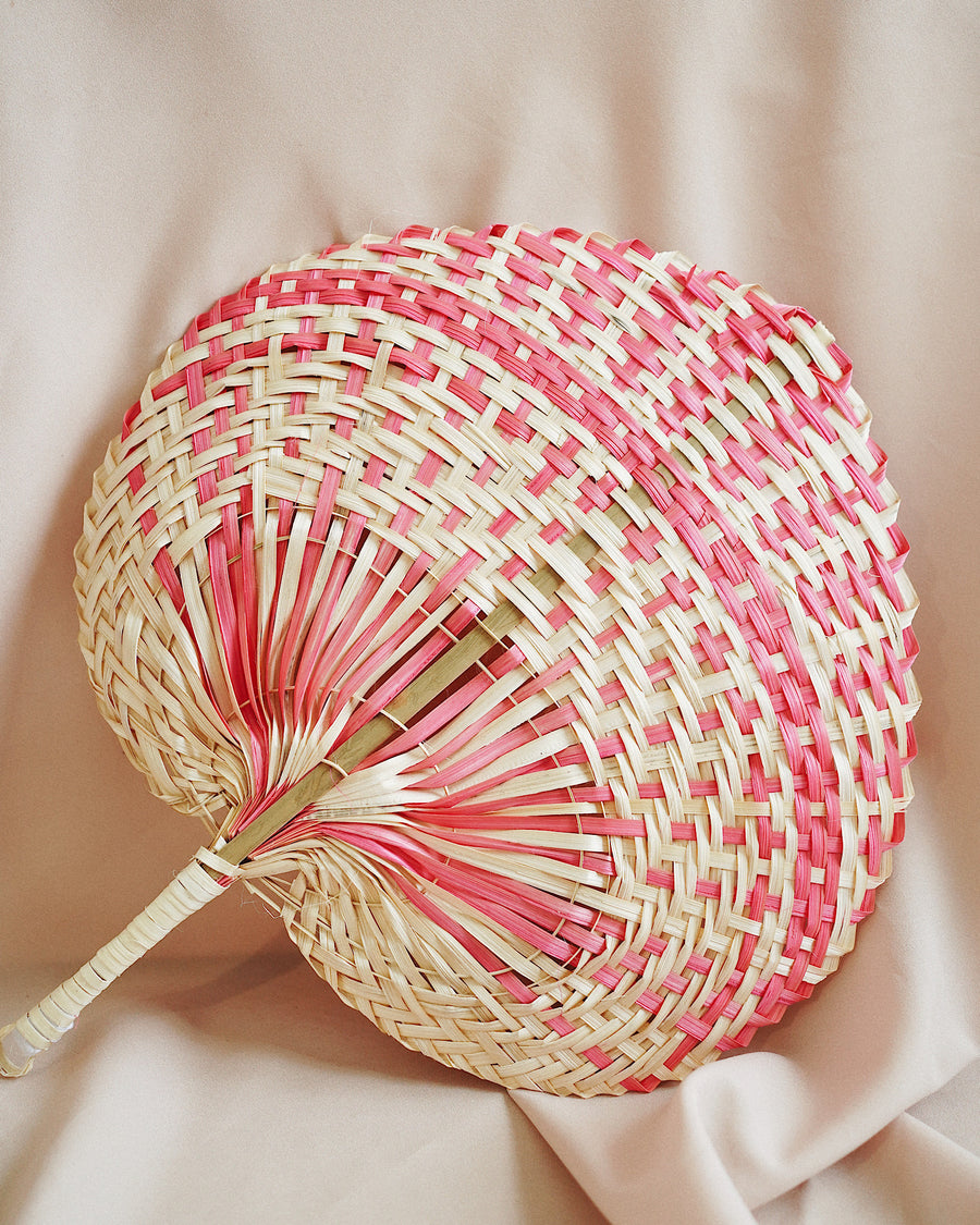 Titi Straw Hand Fan | Olive & Iris